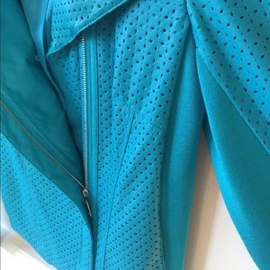 Peter Nygard | Jackets & Coats | Turquoise Faux Leather Jacket | Poshmark
